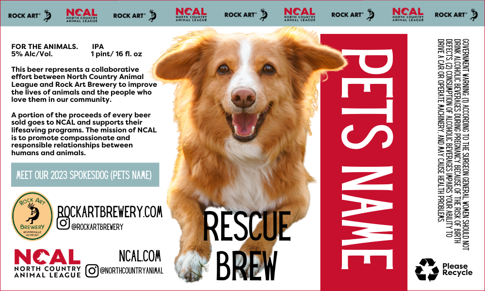 North Country Animal League | 2023 RESCUE BREW BEER LABEL CONTEST