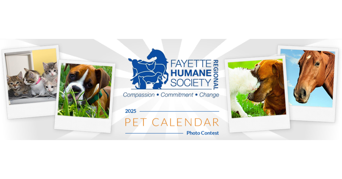 Fayette Regional Humane Society | Calendar of Pets Photo Contest