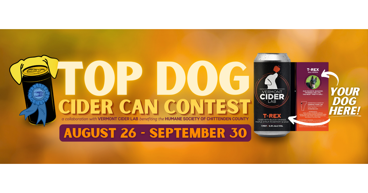 Humane Society of Chittenden County | Top Dog Cider Can Label Contest