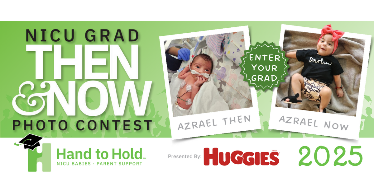 Hand to Hold | NICU Grad Then & Now Photo Contest