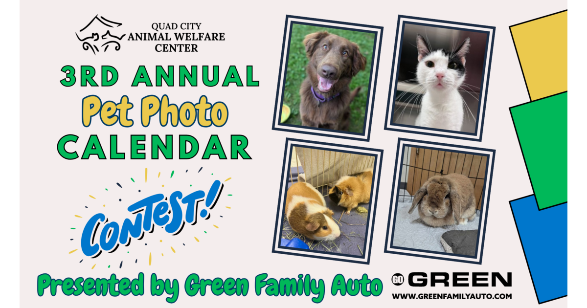 Quad City Animal Welfare Center | 3rd Annual QCAWC Pet Photo Calendar ...