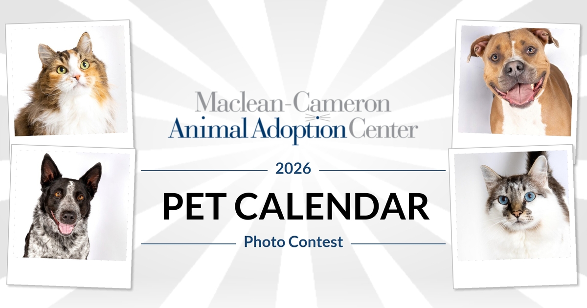 Home | Maclean-Cameron Animal Adoption Center | 2026 MCAAC Pet Calendar ...